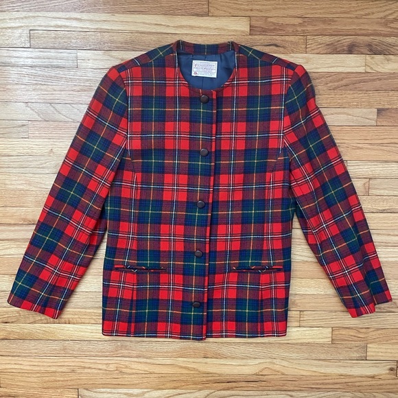 Pendleton | Jackets & Coats | Vintage Pendleton Tartan Plaid Blazer ...